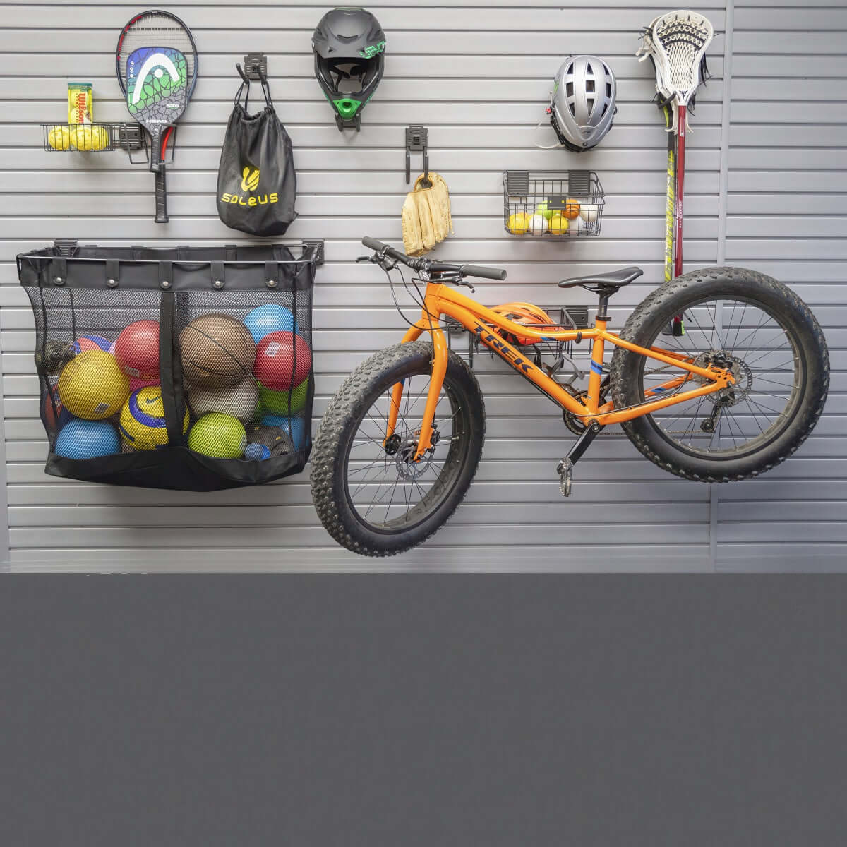 Slatwall Sport Accessory Kit | HandiSolutions – Serious Garages